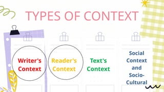 Four Types of Context - 21st Century Literature | PPTX