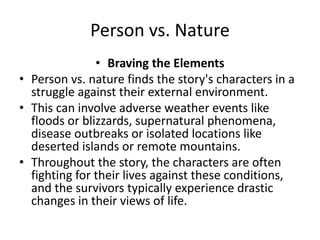 Four types of internal and external conflict in Literature | PPTX