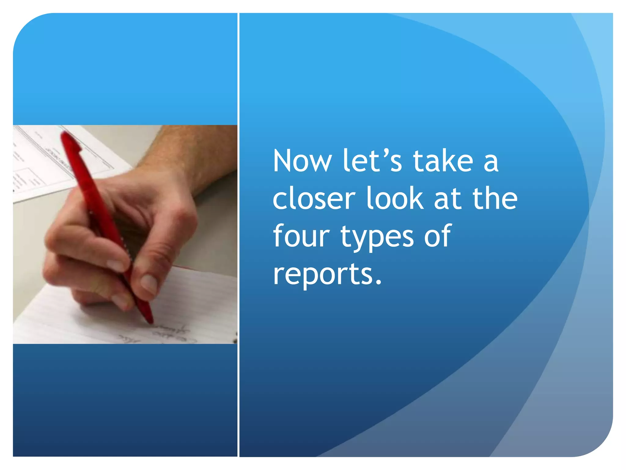 Four Types of Police Reports | PPTX