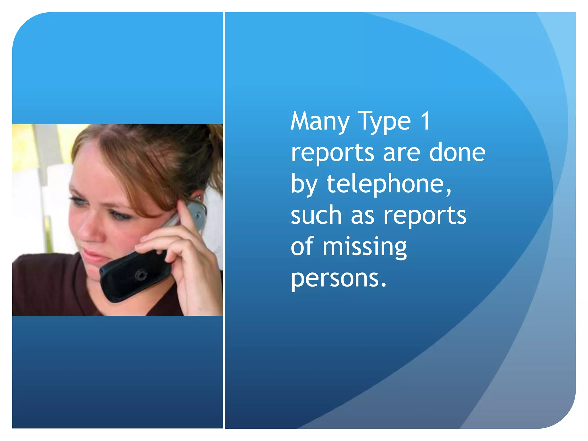 Four Types of Police Reports | PPTX