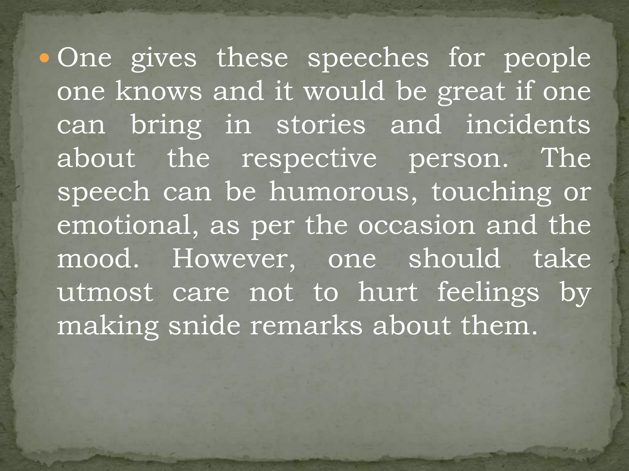 Four types of public speaking and Useful Speech Writing Tips | PPTX