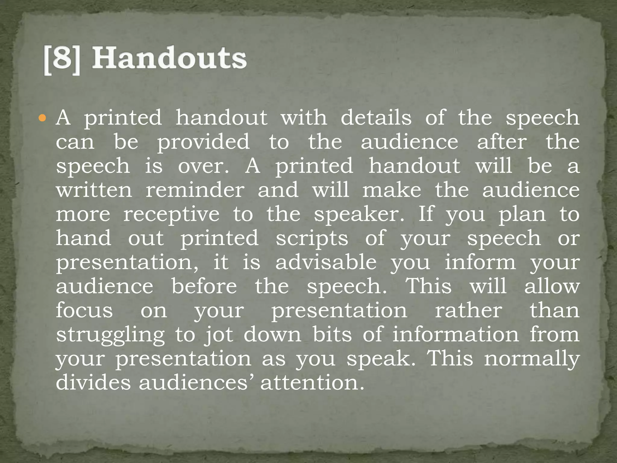 Four types of public speaking and Useful Speech Writing Tips | PPTX