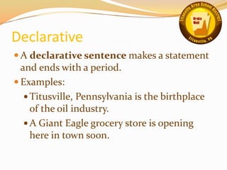 Four types of sentences | PPT