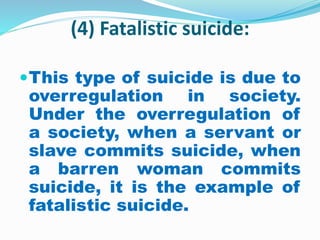 Four types of suicide | PPTX