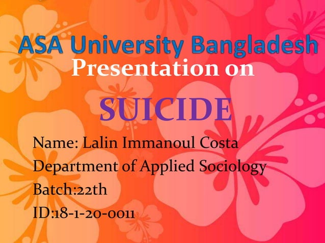 Four types of suicide | PPTX