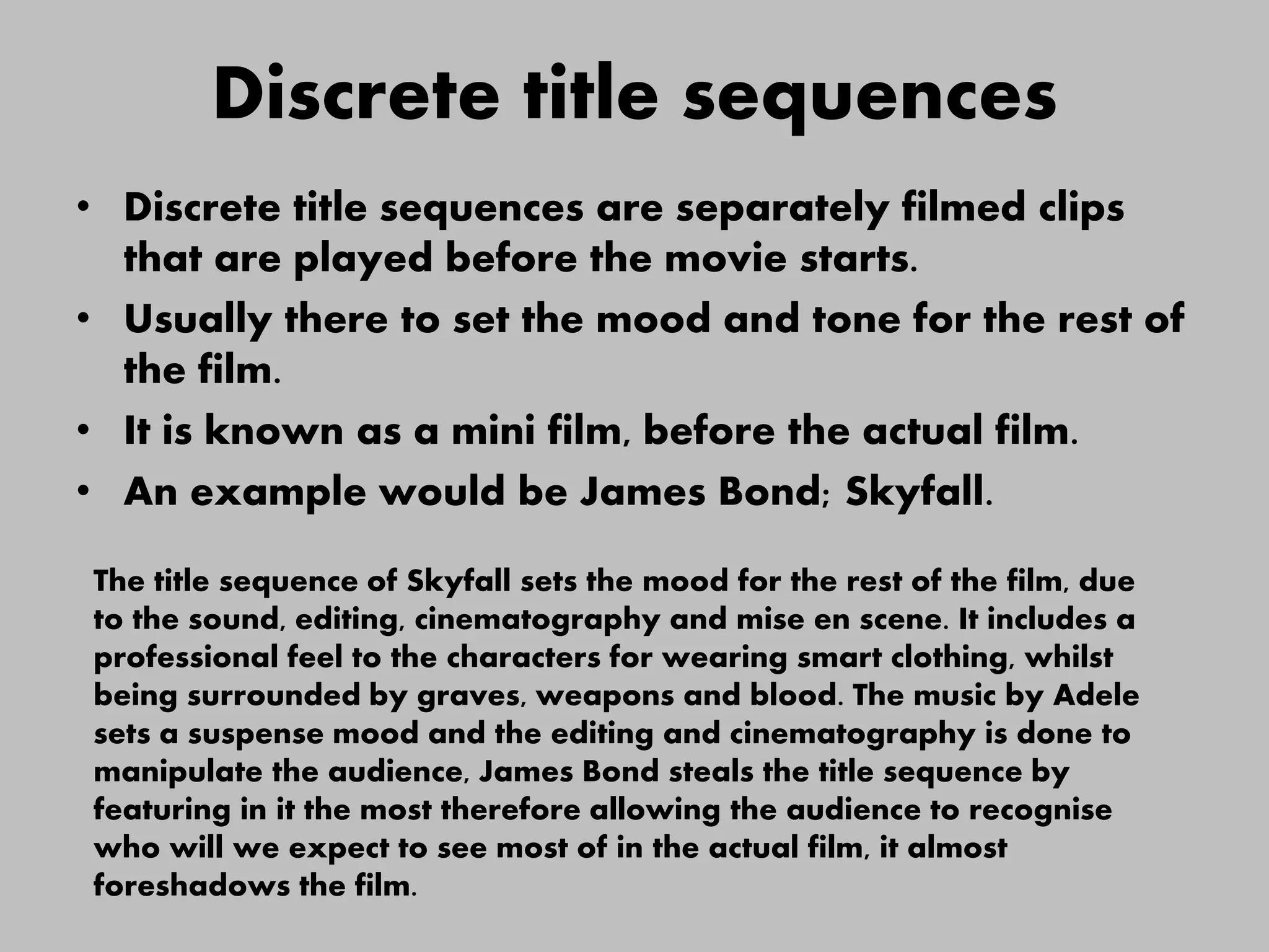 Four types of title sequences | PPTX