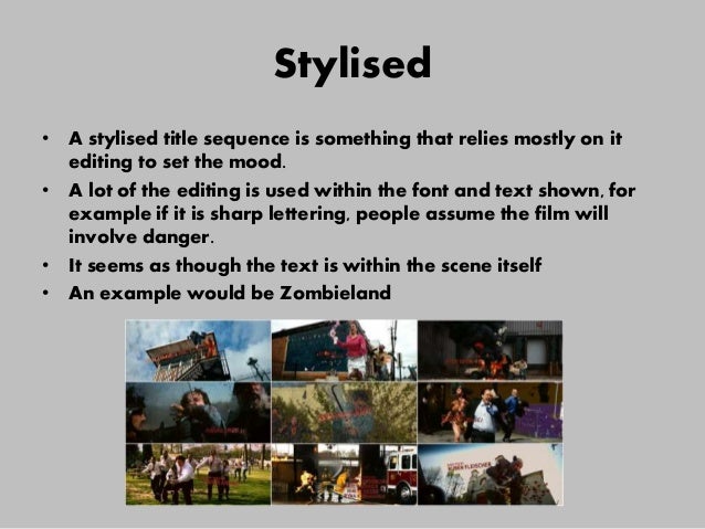 Four types of title sequences