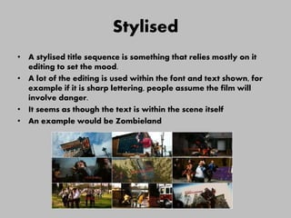 Four types of title sequences | PPTX