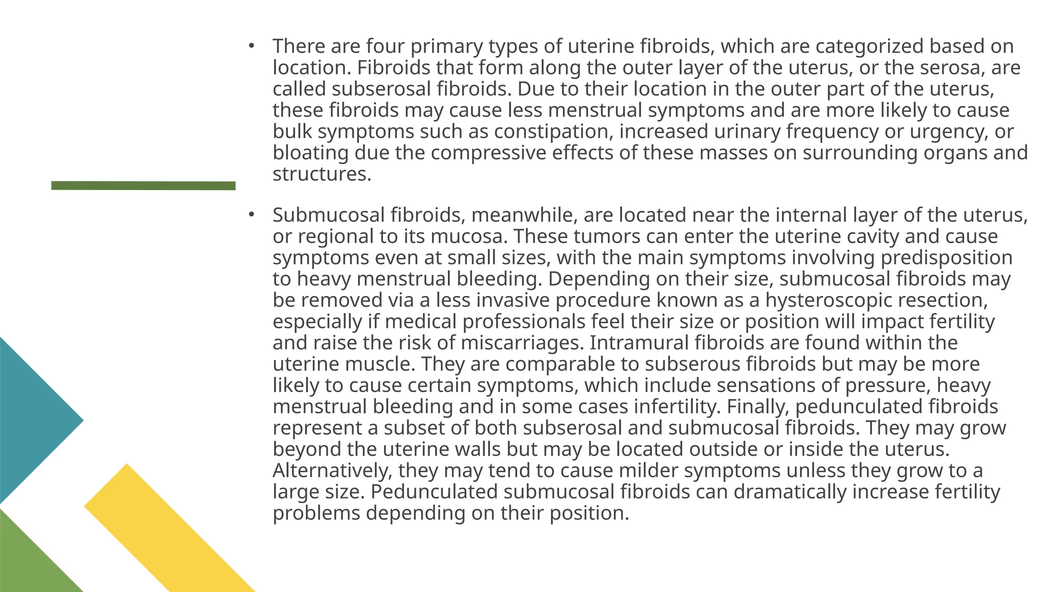Four Types of Uterine Fibroids: An Overview | PPTX