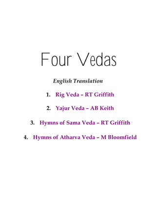 Four vedas english translation | PDF