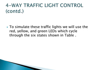 Four way traffic light conrol using Verilog | PPTX