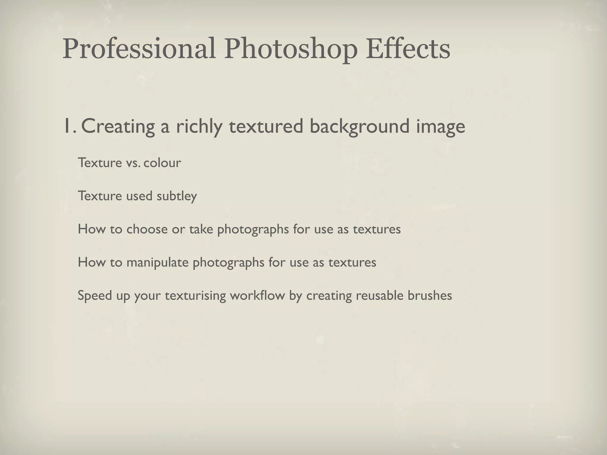 Professional Photoshop Effects - Elliot Jay Stocks | PPT
