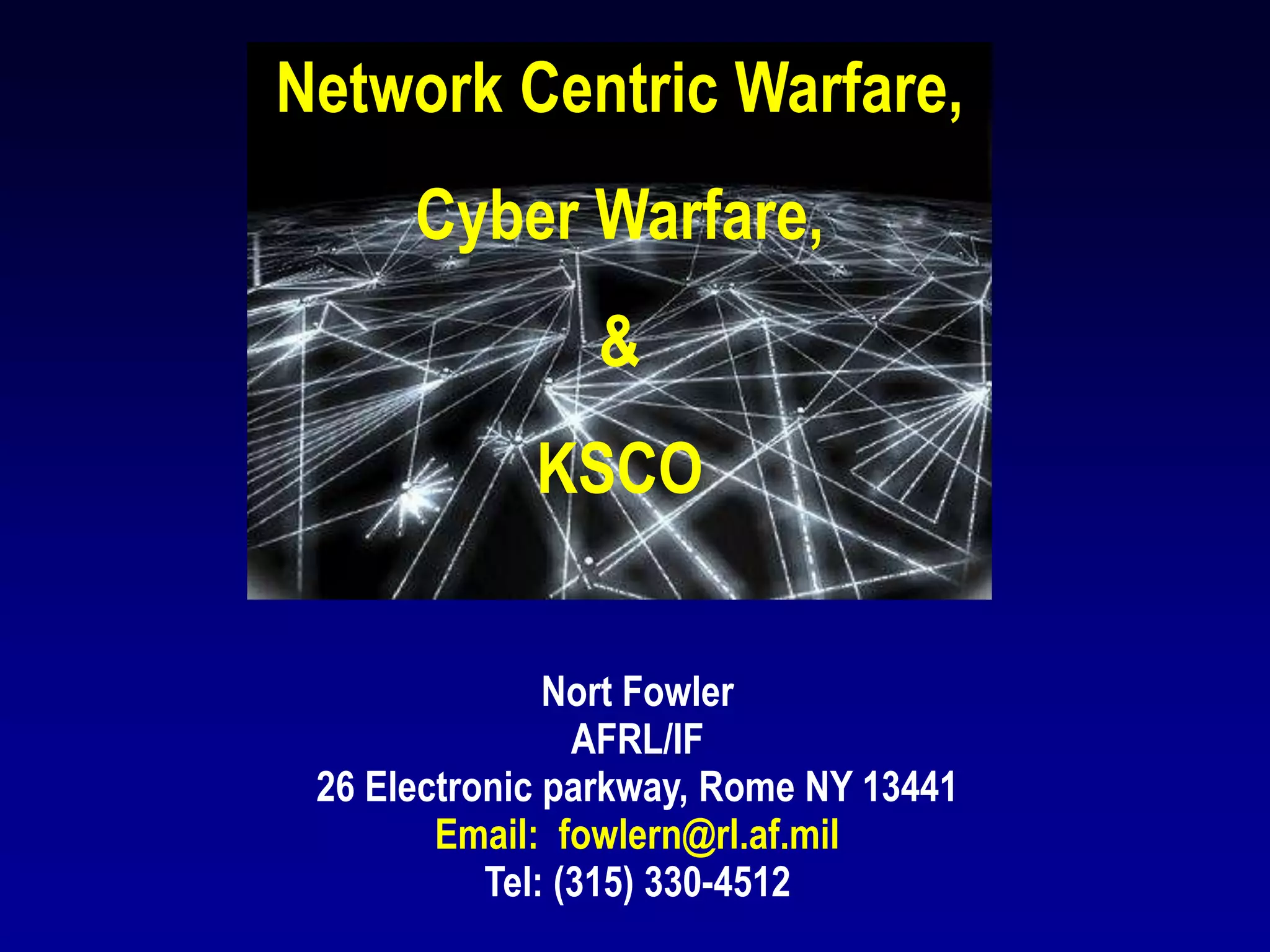 Network Centric Warfare | PPT