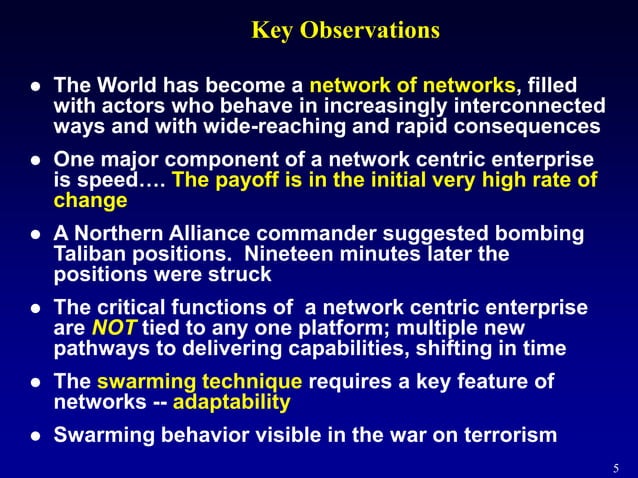 Network Centric Warfare | PPT | Computer Networking | Computing