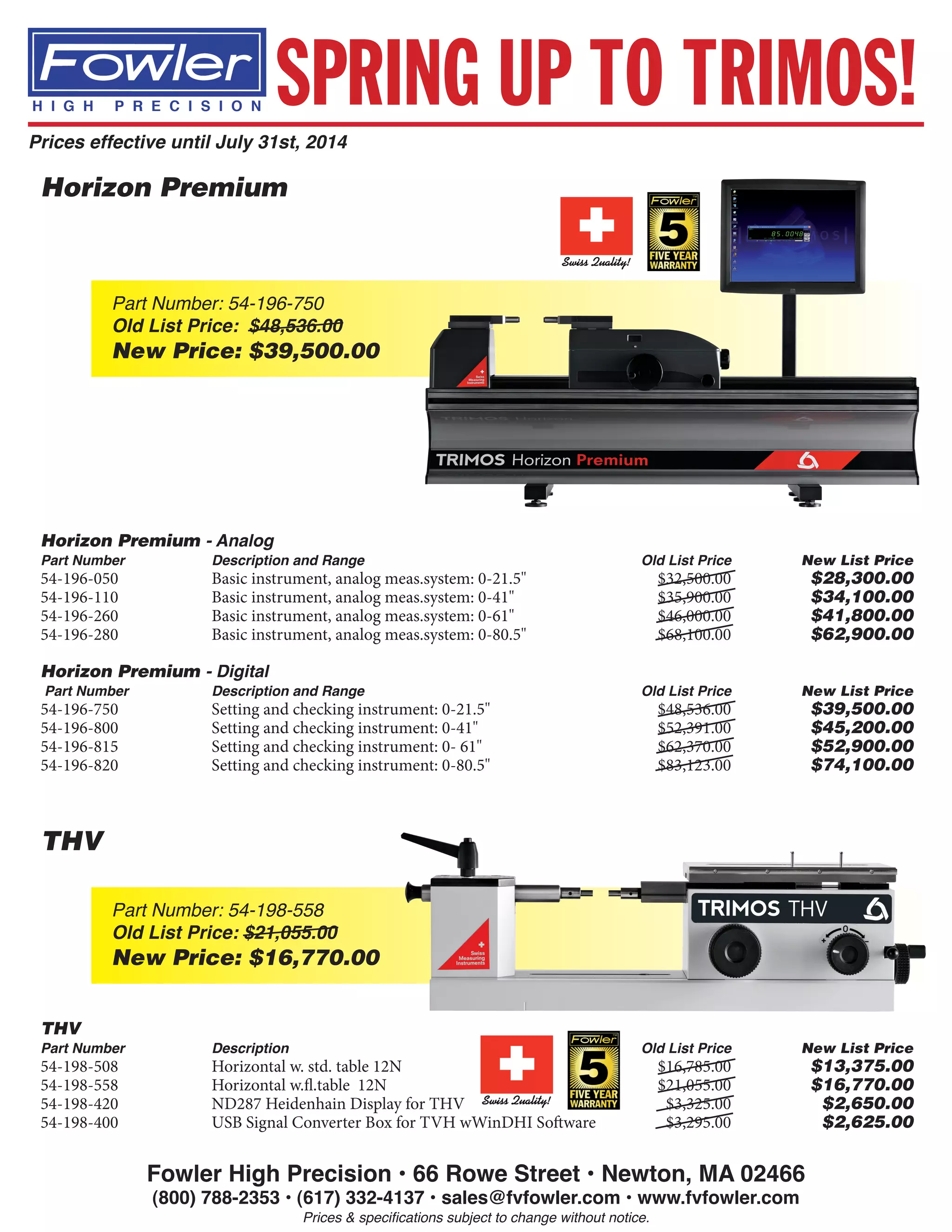 Fowler Spring-up-to-Trimos | PDF