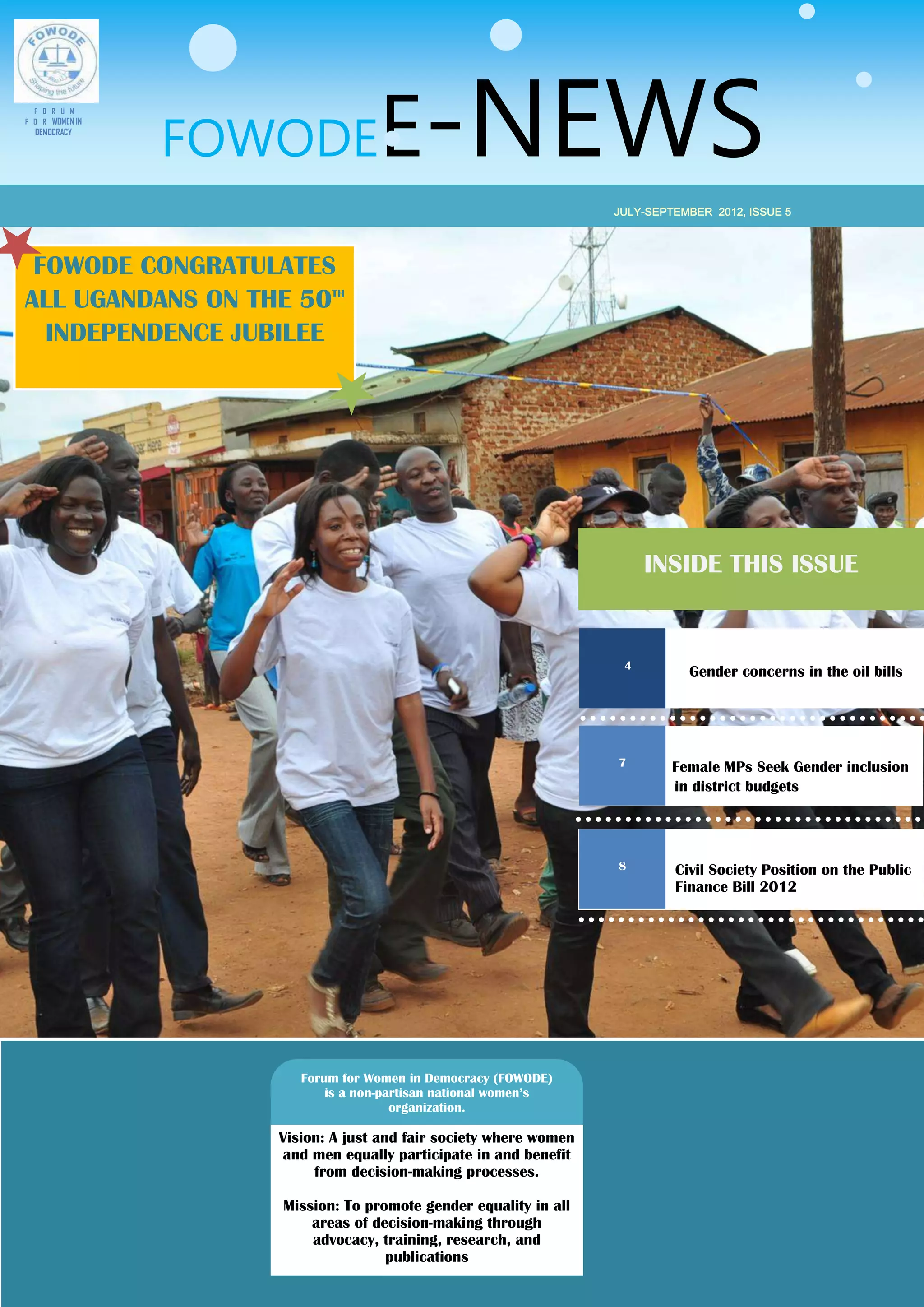 Fowode e newsletter, july-sep 12 | PDF