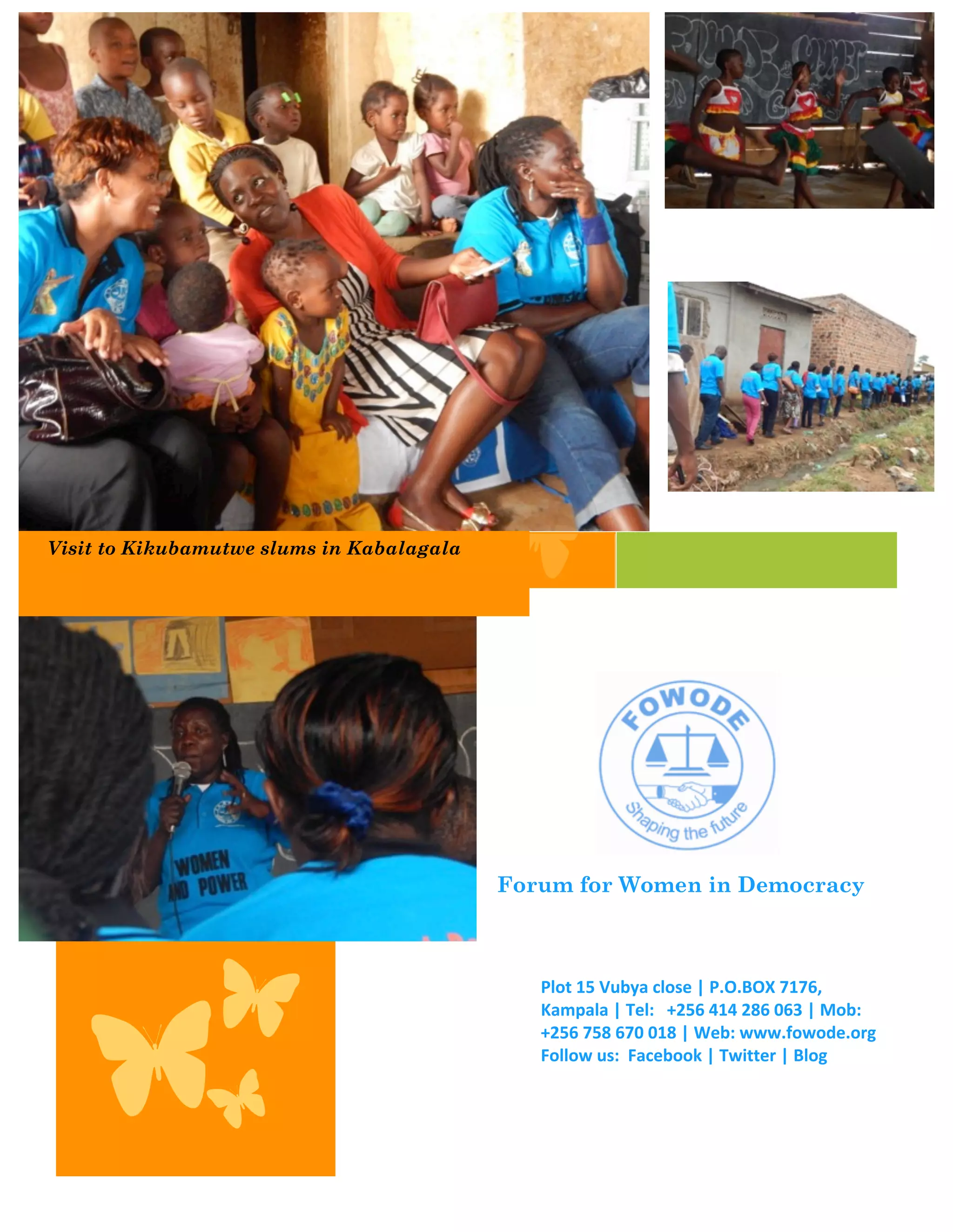 PICTORIAL: FOWODE Activity July 2014 | PDF