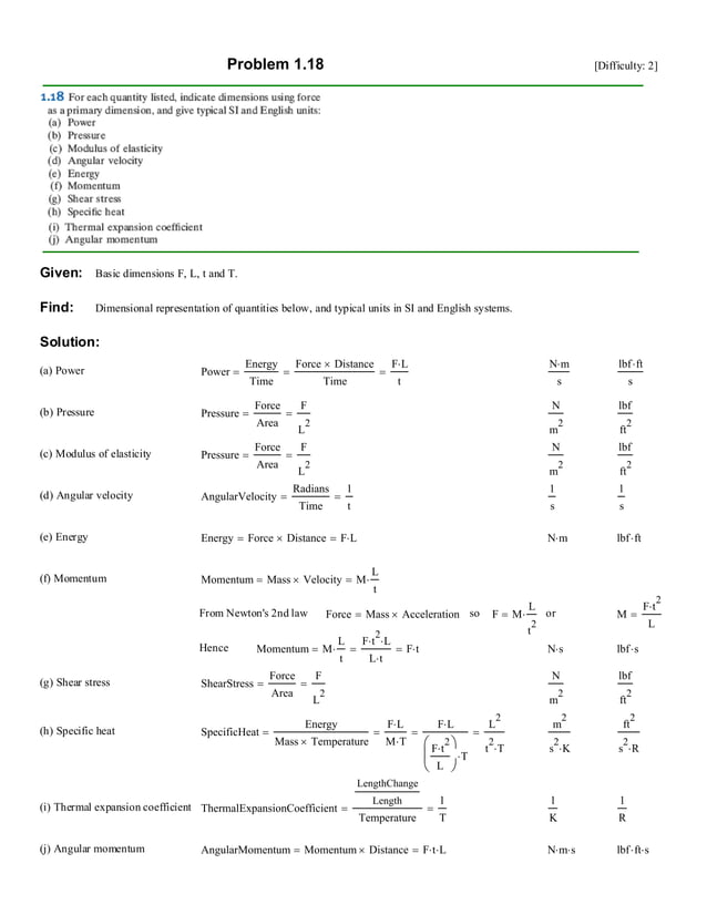 Fox And Mcdonald's Introduction To Fluid Mechanics 8th Edition Pritchard Solutions Manual | PDF ...