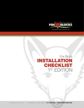Fox Blocks Installation Checklist | PDF