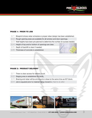 Fox Blocks Installation Checklist | PDF