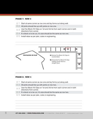 Fox Blocks Installation Checklist | PDF