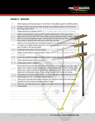 Fox Blocks Installation Checklist | PDF