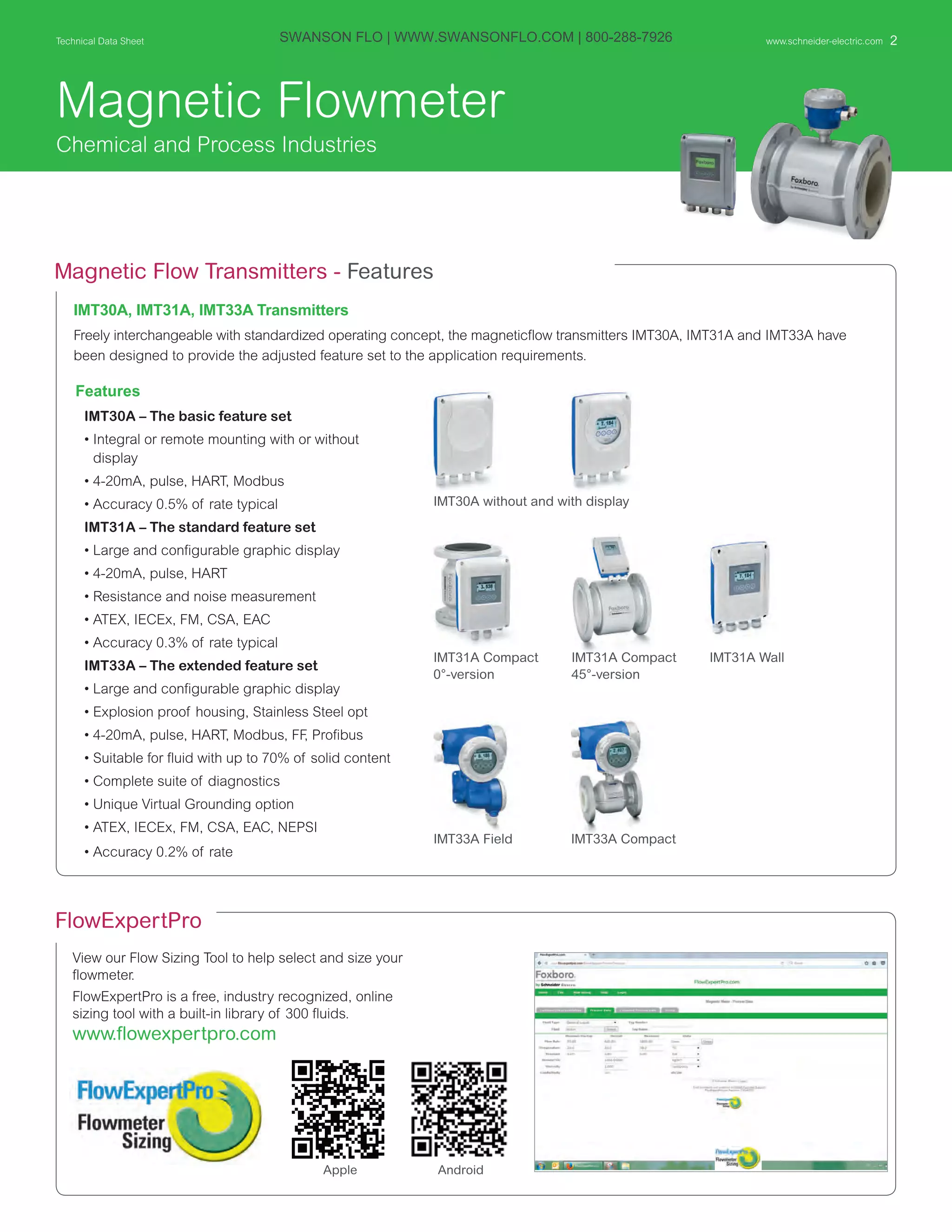 Foxboro Magnetic Flowmeter for Chemical and Process Industries | PDF
