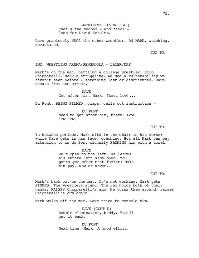 Foxcatcher script