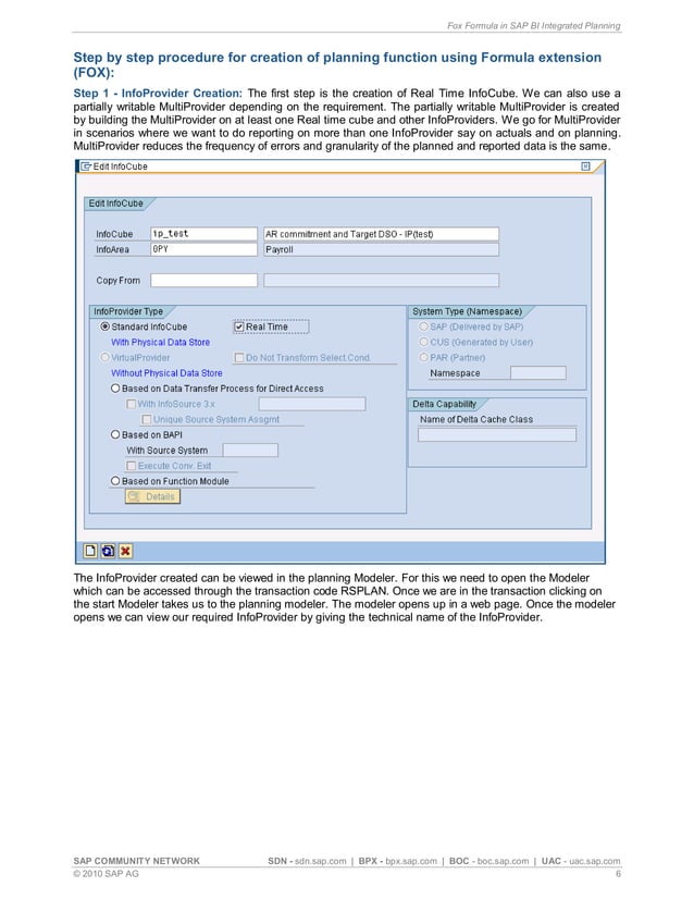 Fox formula in sap bi integrated planning | PDF | Web Development | Internet