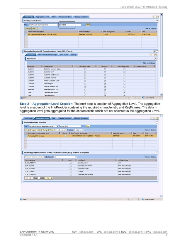 Fox formula in sap bi integrated planning | PDF | Web Development ...