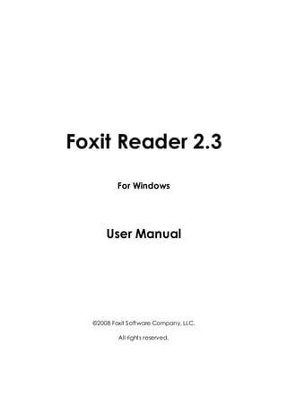 FoxitReader23_Manual | PPT