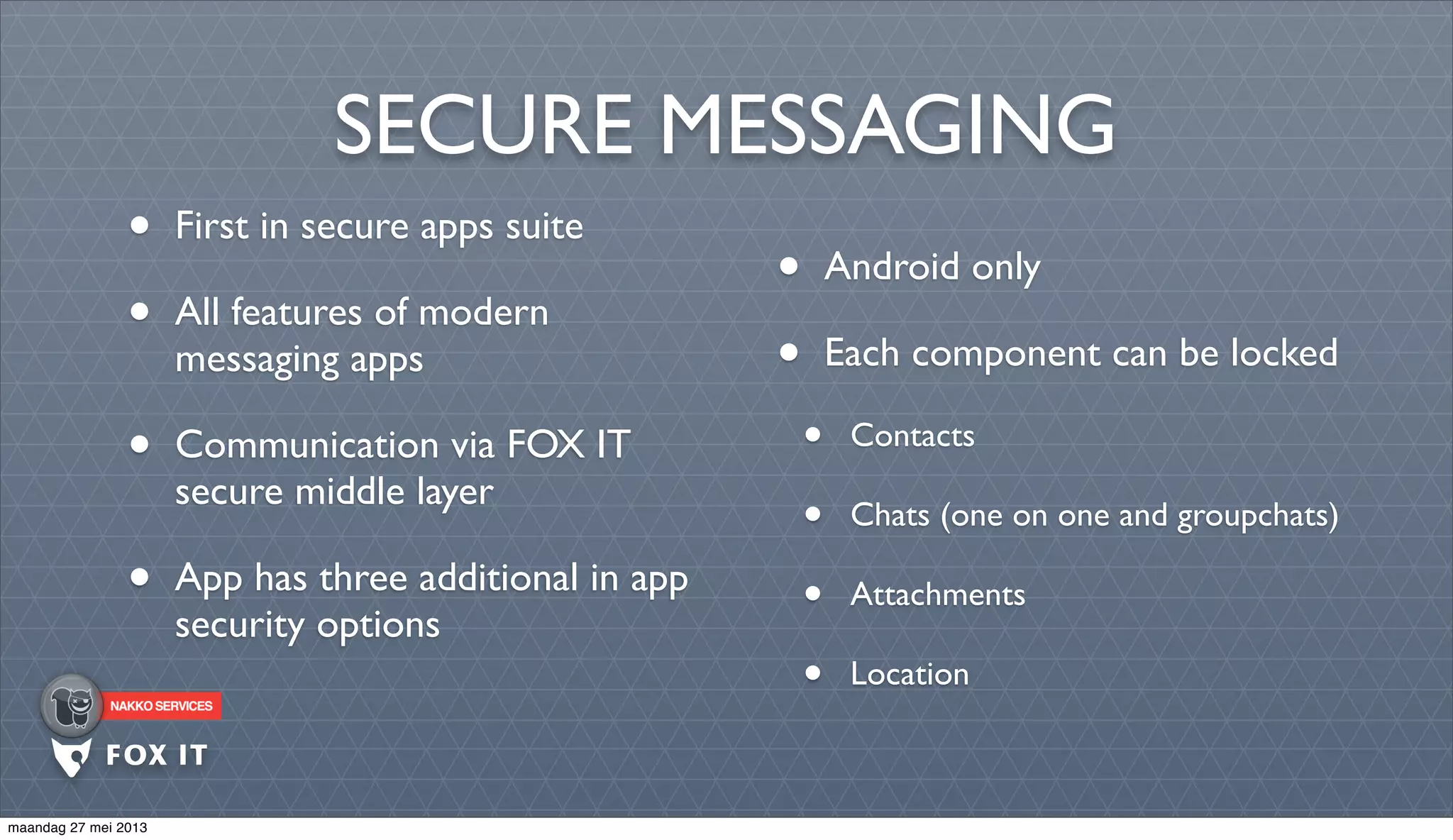 Fox it secure messaging app | PPT