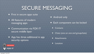 Fox it secure messaging app | PPT