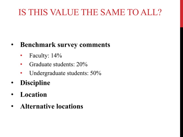 Space: Describing and Assessing Library and Other Learning Spaces | PPT