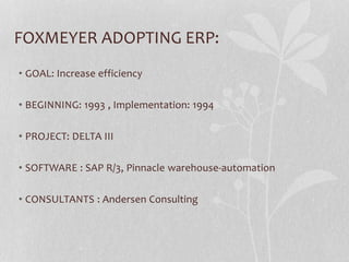 FoxMeyer - Case Study | PPTX