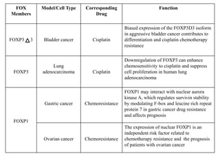 Foxp2 role in cancer | PPT
