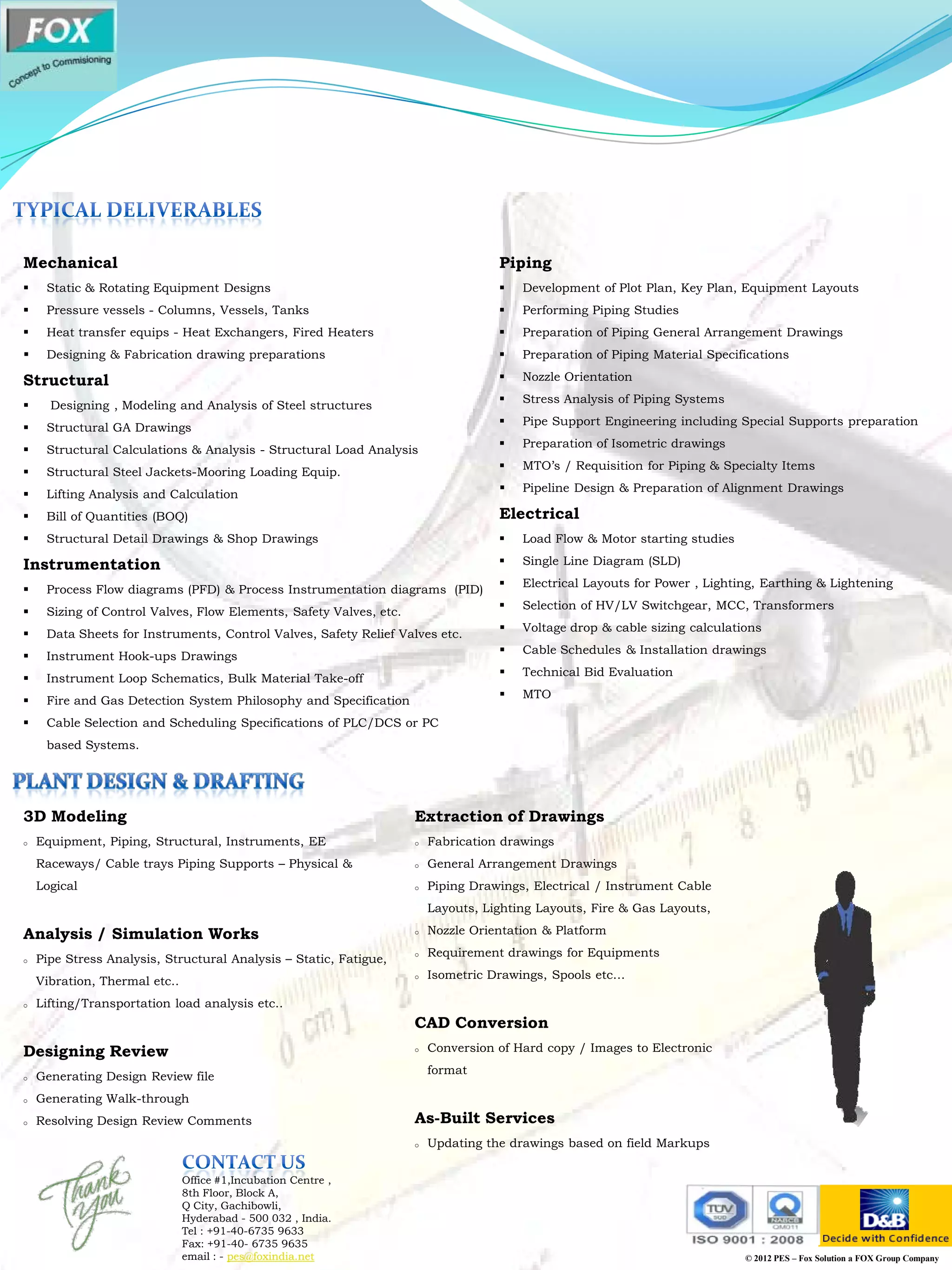 Fox plant engineering services (pes) brochure | PDF