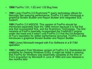 Fox Pro Boot Camp Session1 | PPT