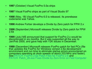 Fox Pro Boot Camp Session1 | PPT