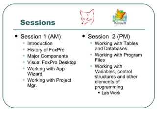 Fox Pro Boot Camp Syllabus | PPT | Databases | Computer Software and Applications