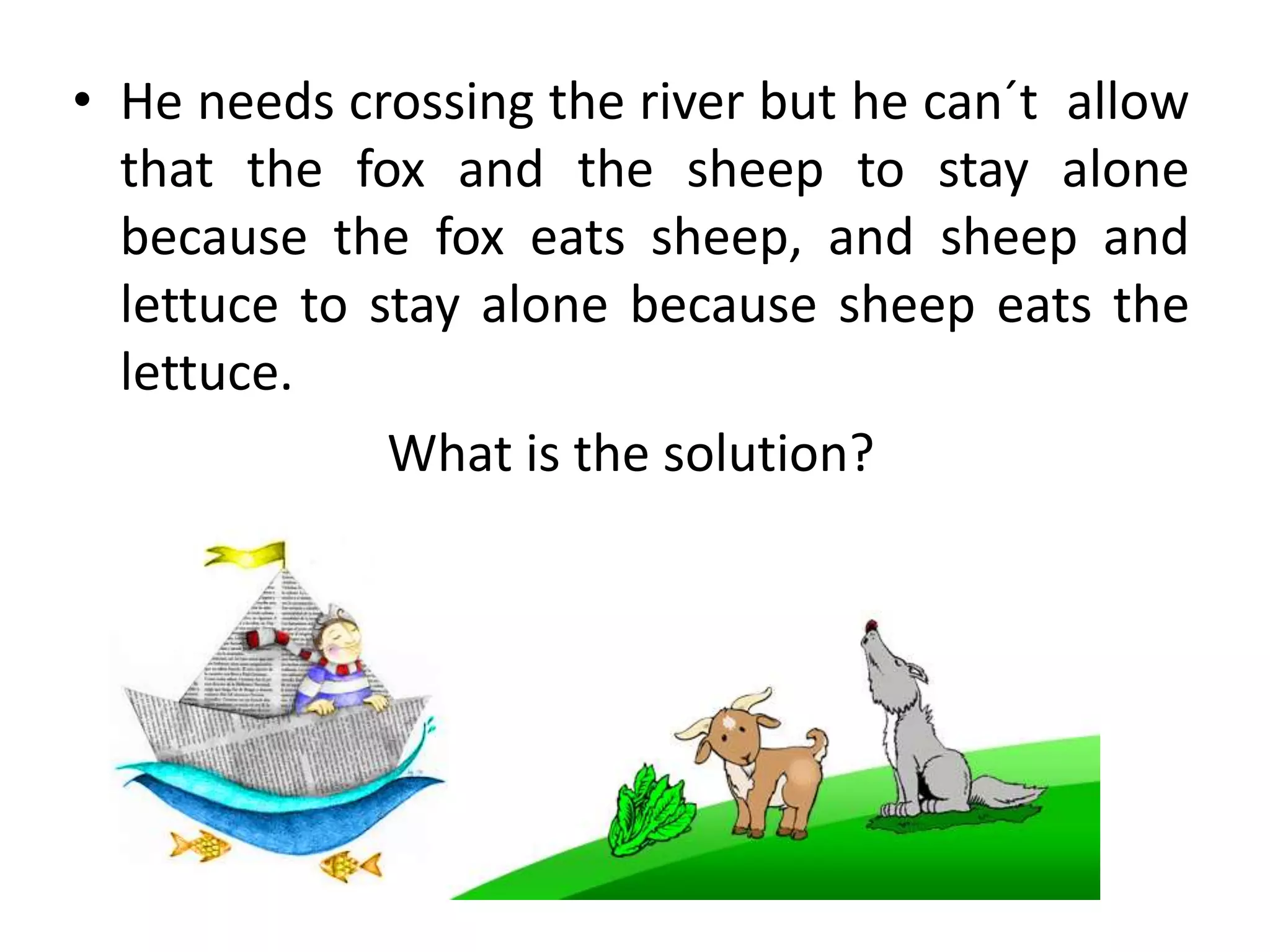 Fox sheep and lettuce | PPTX