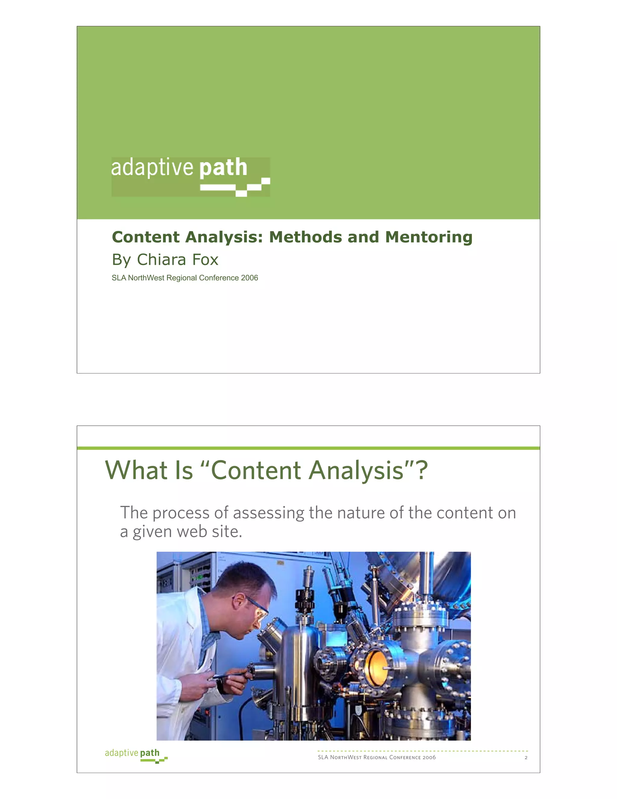 Content Analysis: Methods and Mentoring | PDF