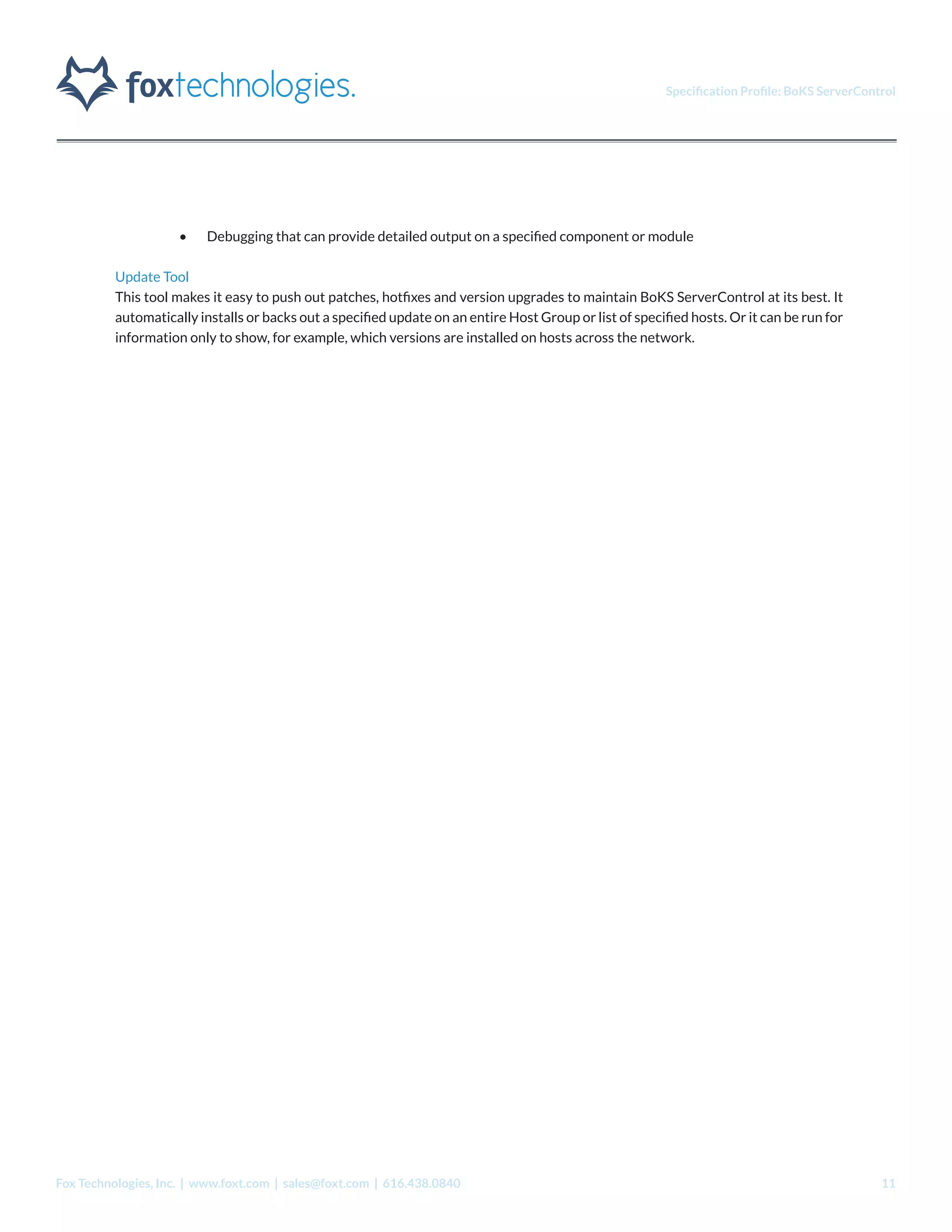 FoxT BoKS ServerControl Full Specifications Document | PDF