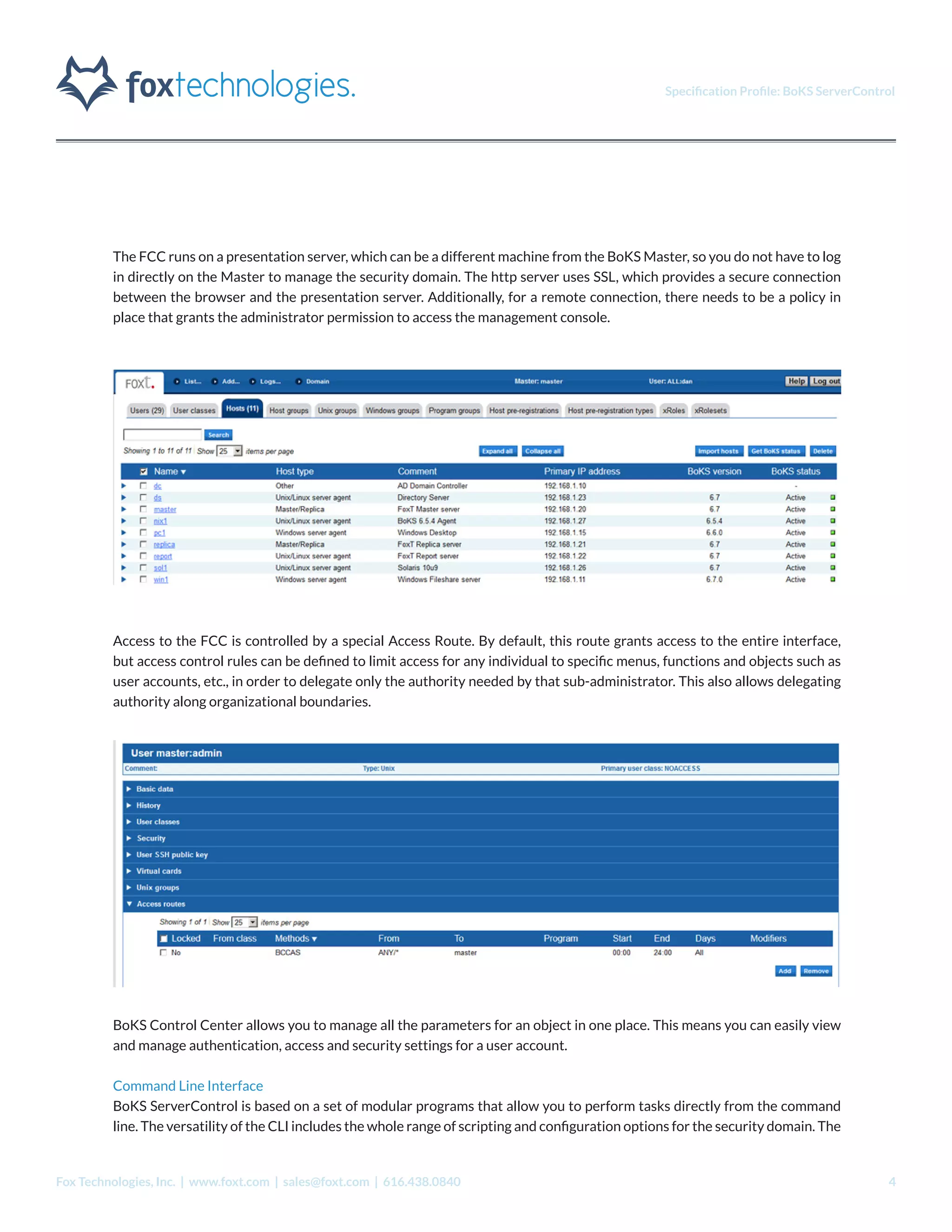 FoxT BoKS ServerControl Full Specifications Document | PDF