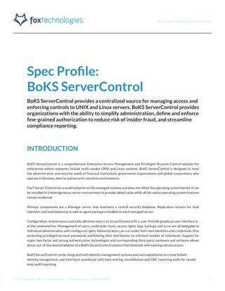 FoxT BoKS ServerControl Full Specifications Document | PDF
