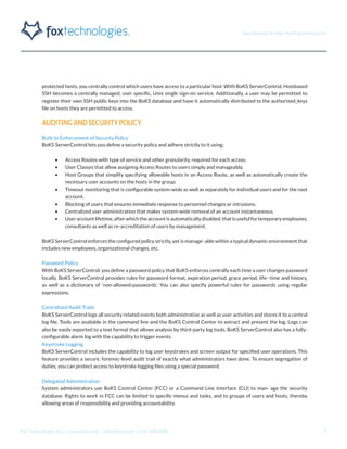 FoxT BoKS ServerControl Full Specifications Document | PDF