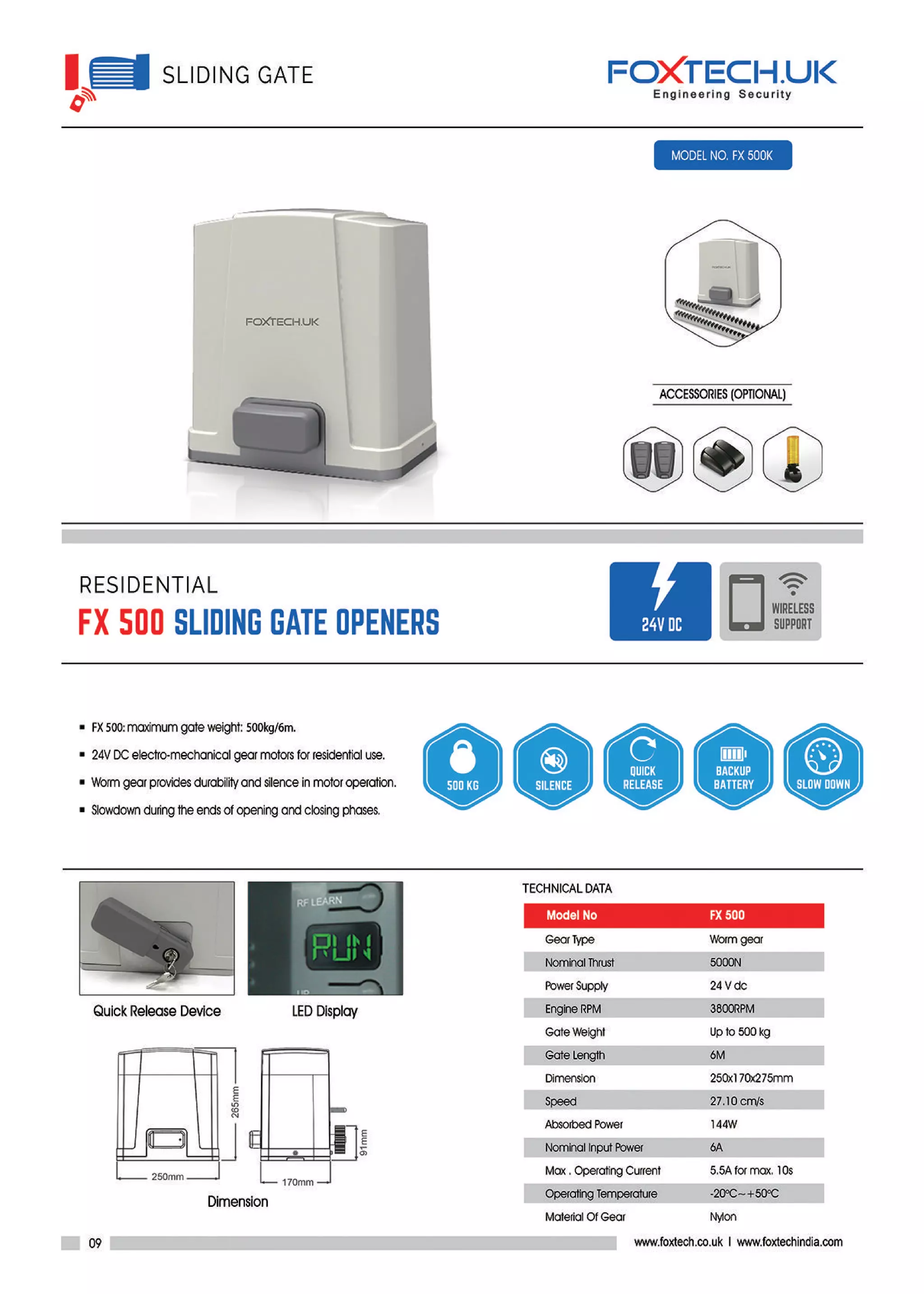 Foxtech Catalogue Foxtech.uk brochure data sheet _ Automatic gates | PDF