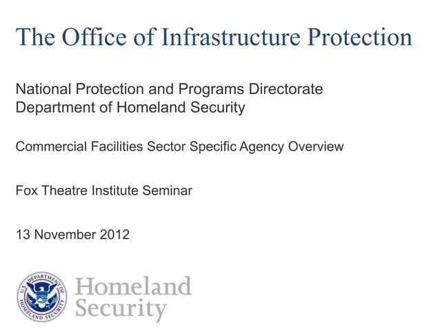 Andrea Schultz, Dept. of Homeland Security, Power Point Presentation ...