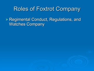 Foxtrot Company Directiv Ppt | PPT