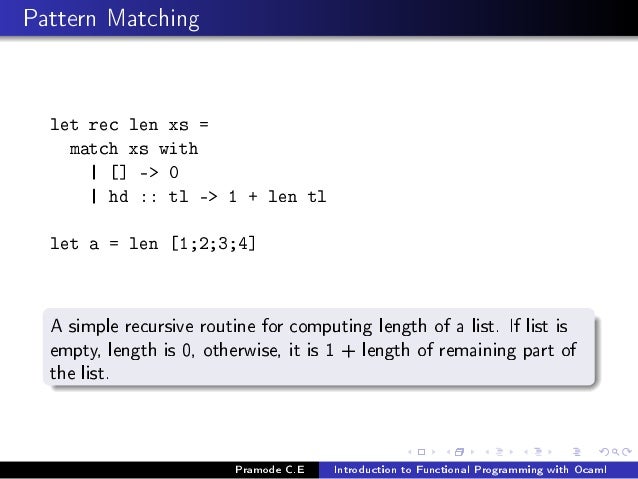 Introduction to functional programming using Ocaml